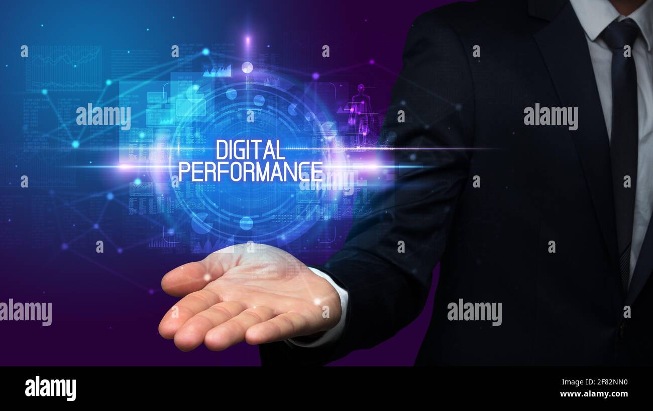 Man hand holding digital technology concept Stock Photo - Alamy