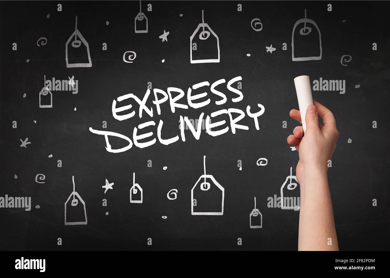Hand drawing online shopping concept Stock Photo - Alamy