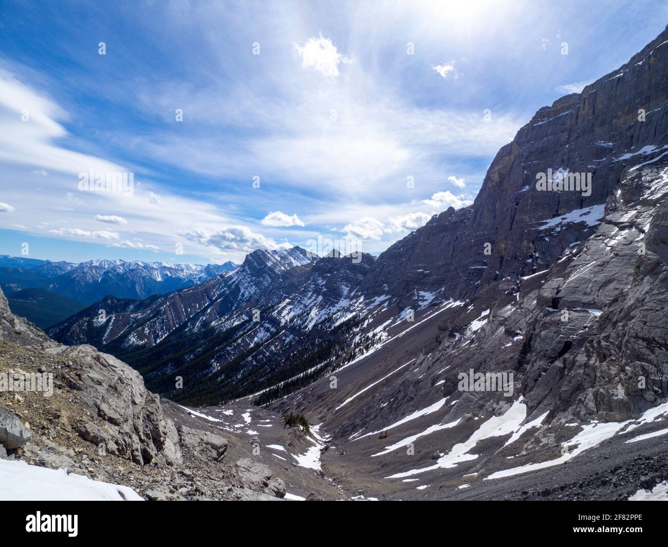 view on the mountains from a high point Stock Photo - Alamy