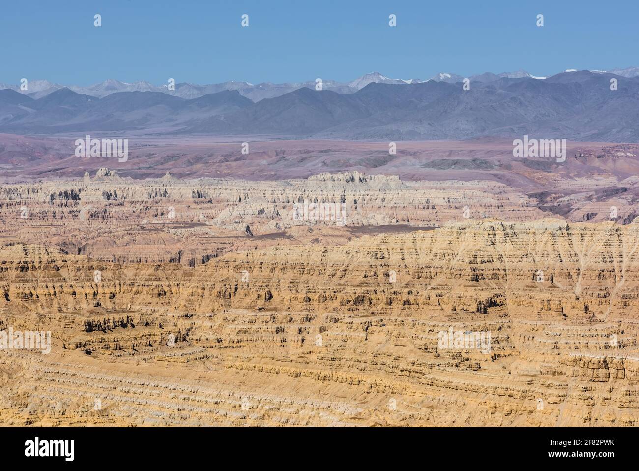 Eroded landscape and rock towers in Zanda soil forest Stock Photo - Alamy