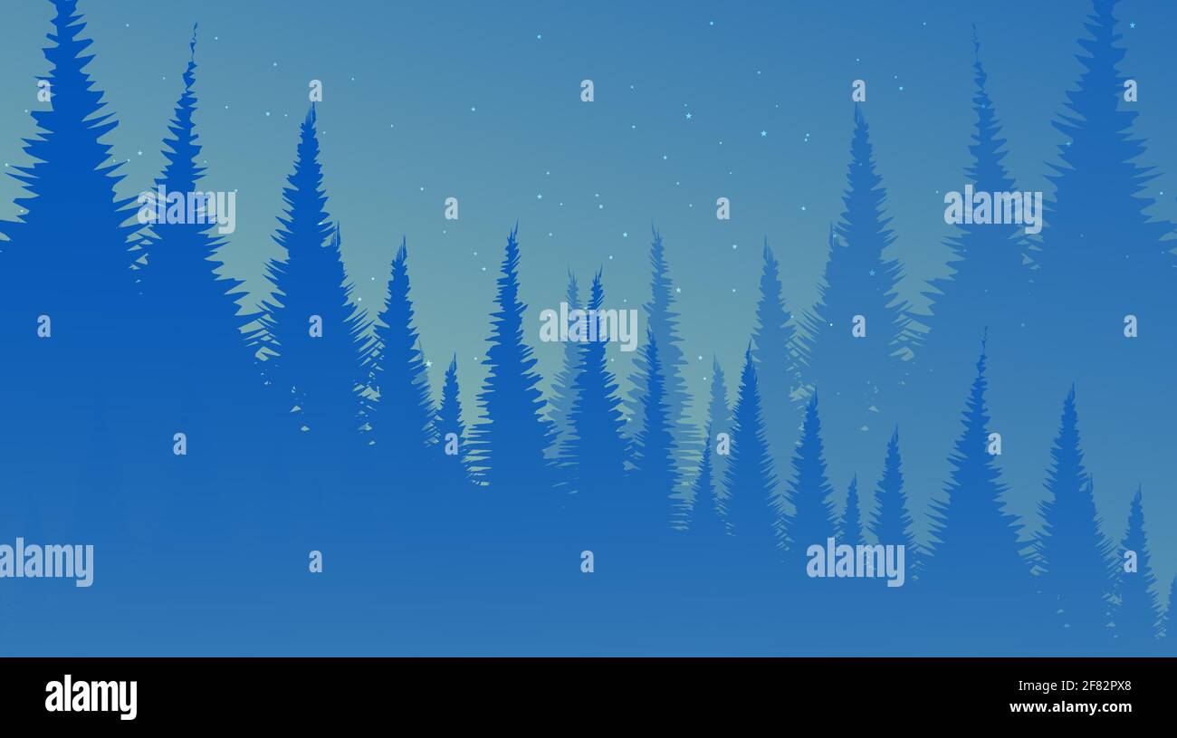 Vector Pine Forest,landscape background,foggy and mist concept design ...