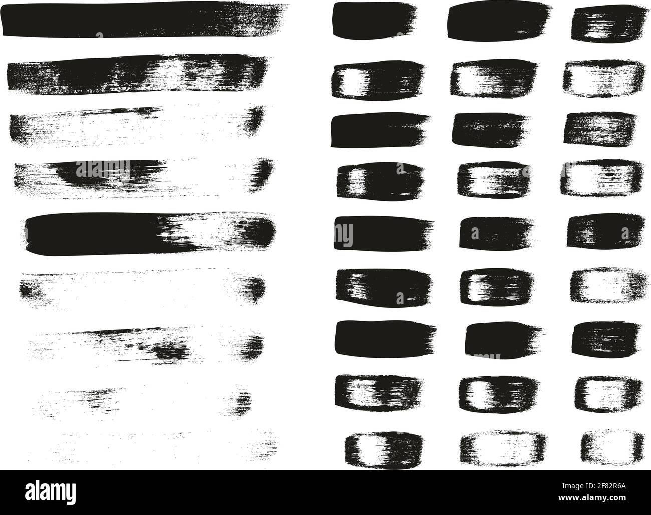 Flat Calligraphy Paint Brush Regular Straight Lines Mix High Detail ...