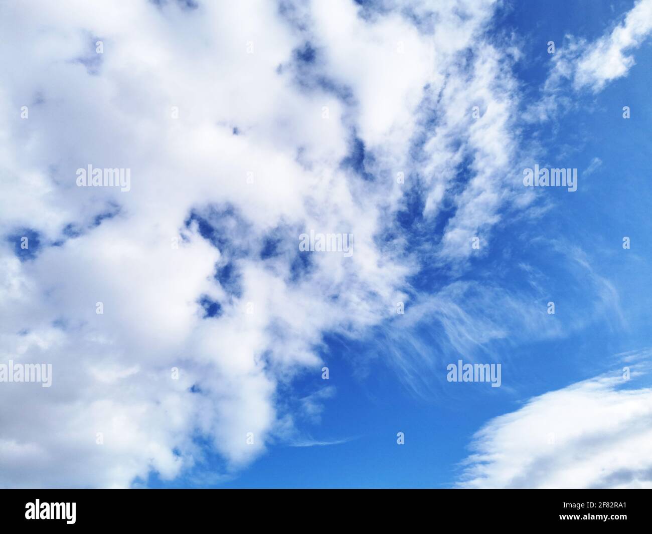 A beautiful scenery of white clouds in the sky Stock Photo - Alamy