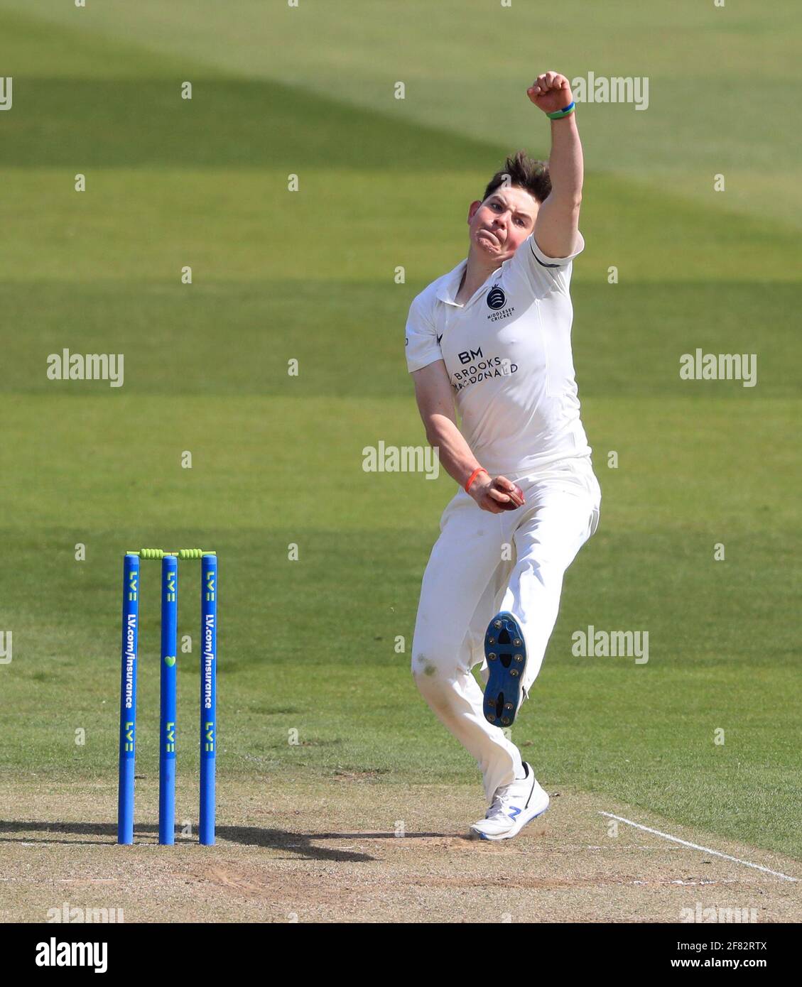 Middlesex's Ethan Bamber during the LV= Insurance County Championship ...