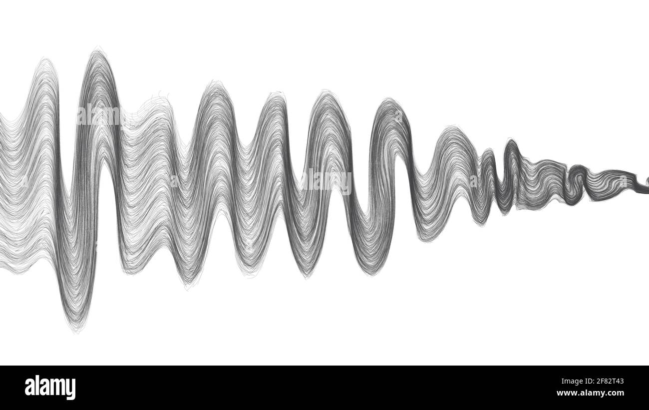 Abstract Waving Sound Wave on White paper background,audio wave diagram ...