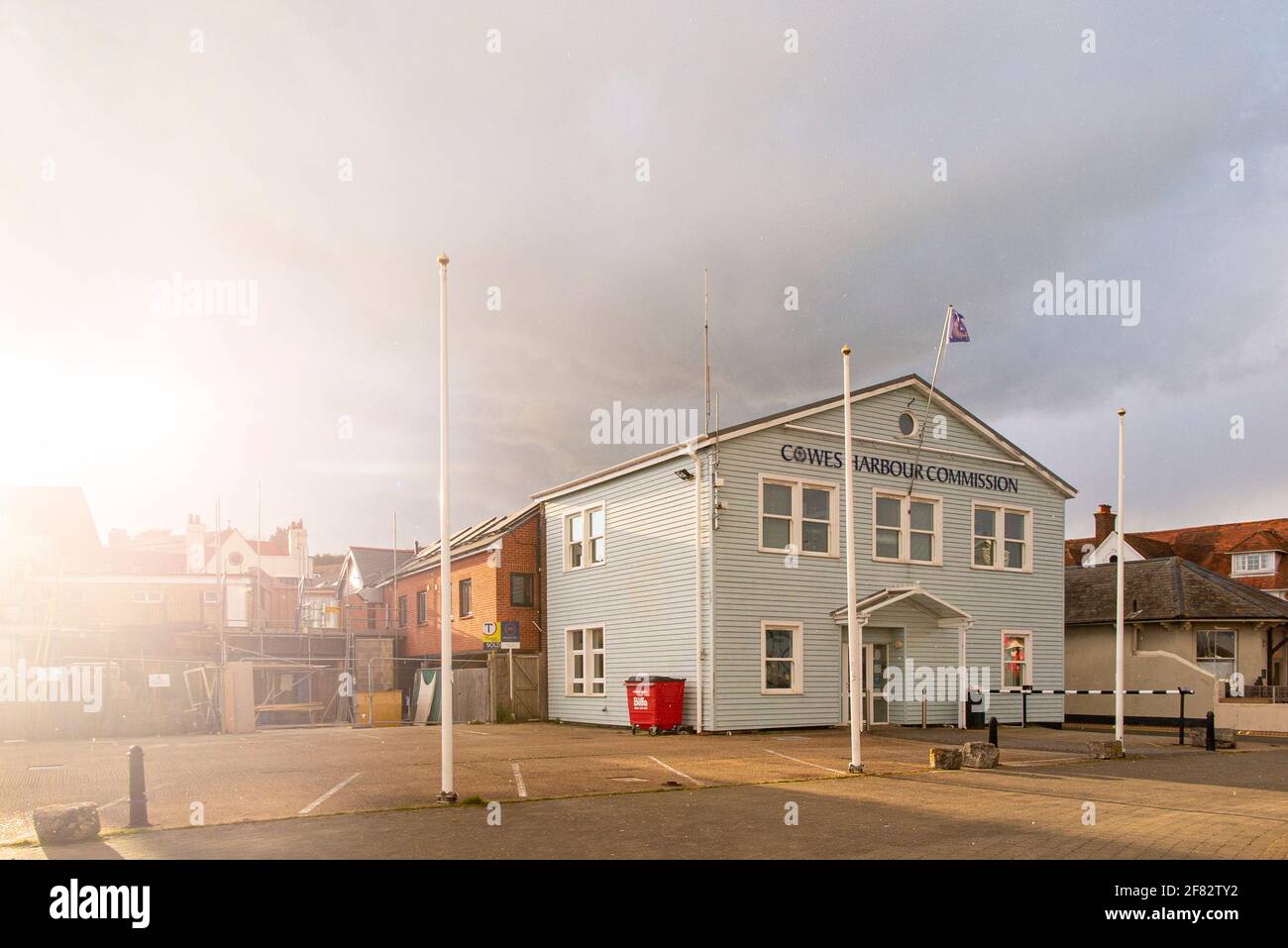 Cowes Harbour Commission building in Cowes on the Isle of Wight Stock ...