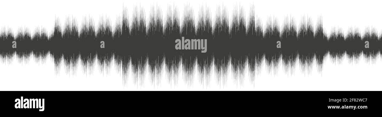 Panorama Black Sound Wave on White paper background,audio wave diagram ...