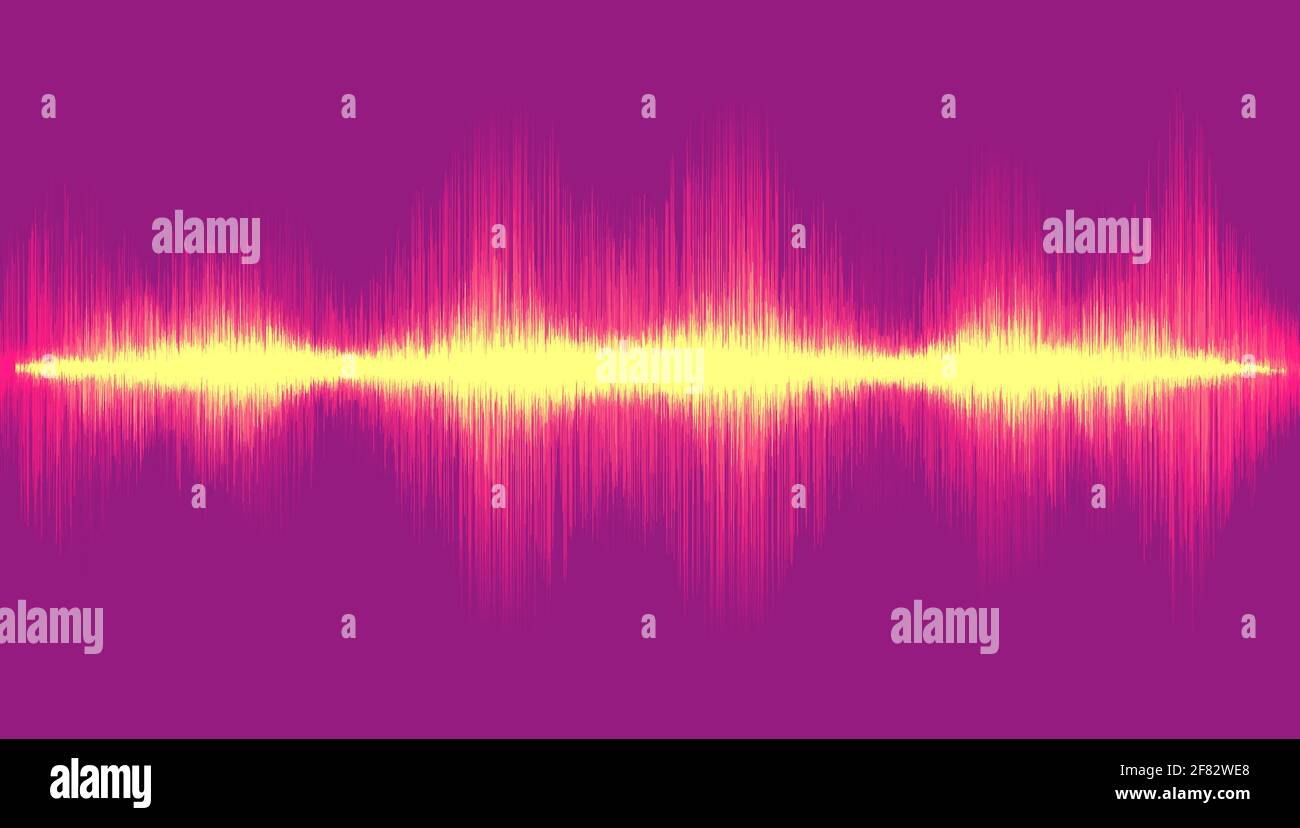 Light Digital Sound Wave on Violet Background,Technology Wave concept ...