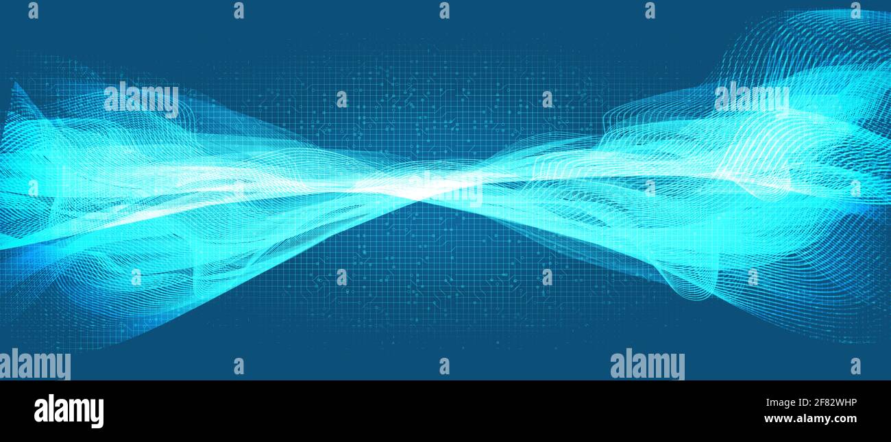 Modern Sound Wave Technology and earthquake wave and Waving concept ...