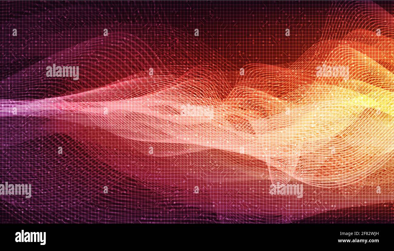 Waving Colorful Digital Sound Wave Background,technology and earthquake ...