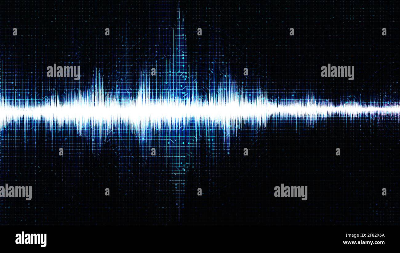 Hi-Tech Digital Sound Wave Low and Hight richter scale with Circle ...