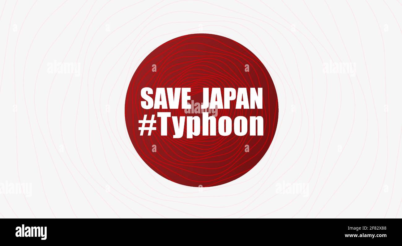 Japan Flag with Save for japan Message on Gray background; design for ...