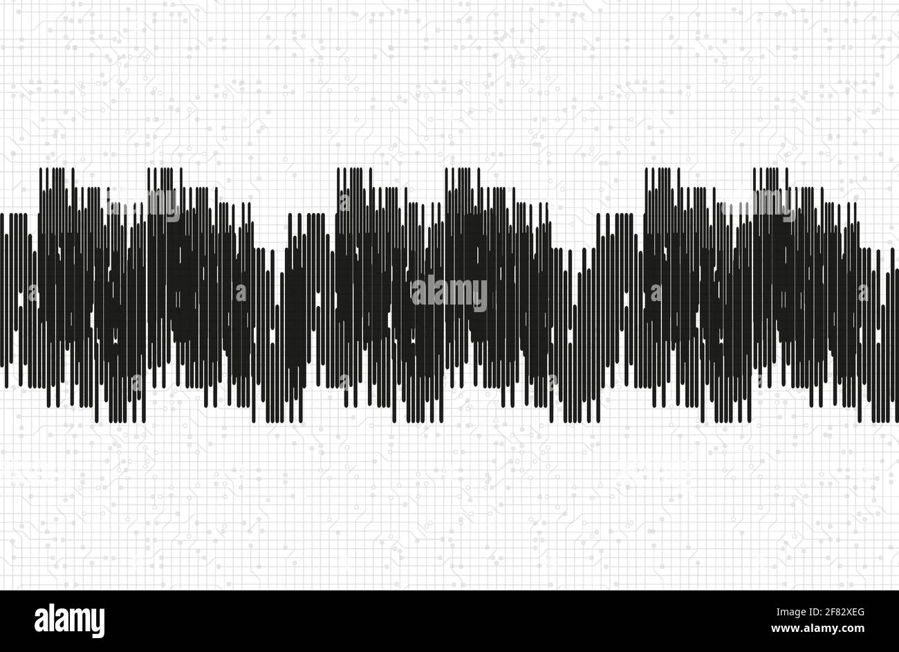 Classic Black Sound Wave on White paper background,audio wave diagram ...