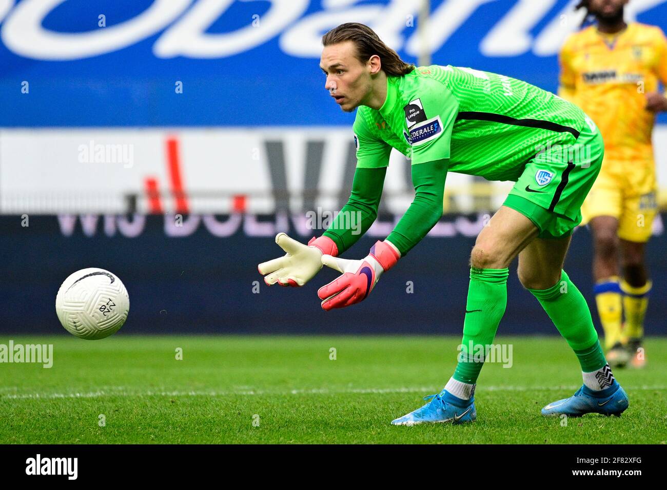 Genk's goalkeeper Maarten Vandevoordt pictured in action during a ...