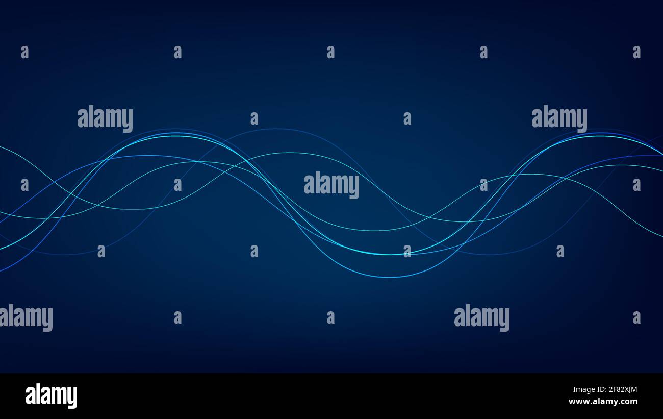 Flowing particle waves,sound wave concept,design for music studio and ...