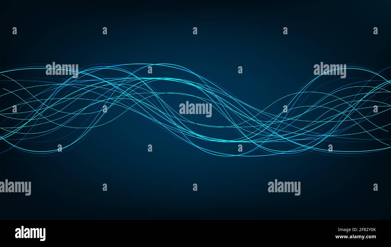 Light Digital Sound wave on technology background,Flowing concept ...