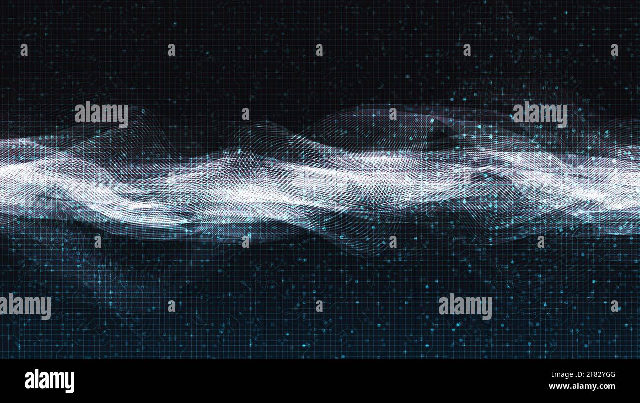 Dark Blue Electronic Sound wave Background,earthquake wave diagram ...