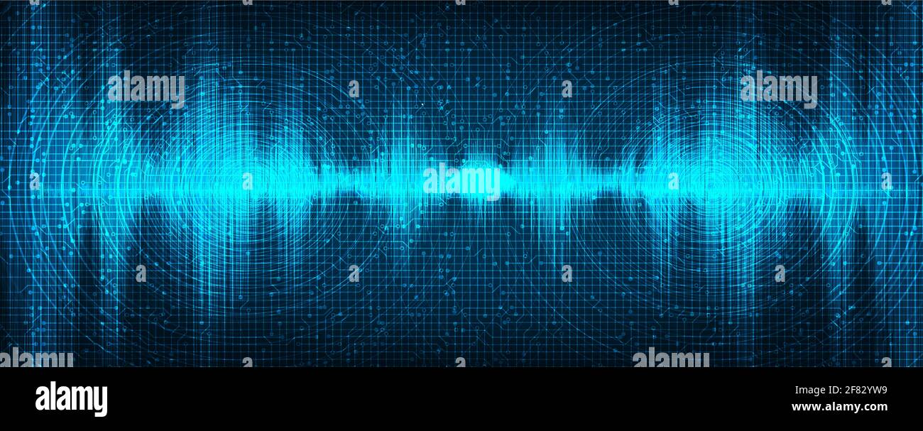 Equalizer Sound Wave on technology background,earthquake wave concept ...