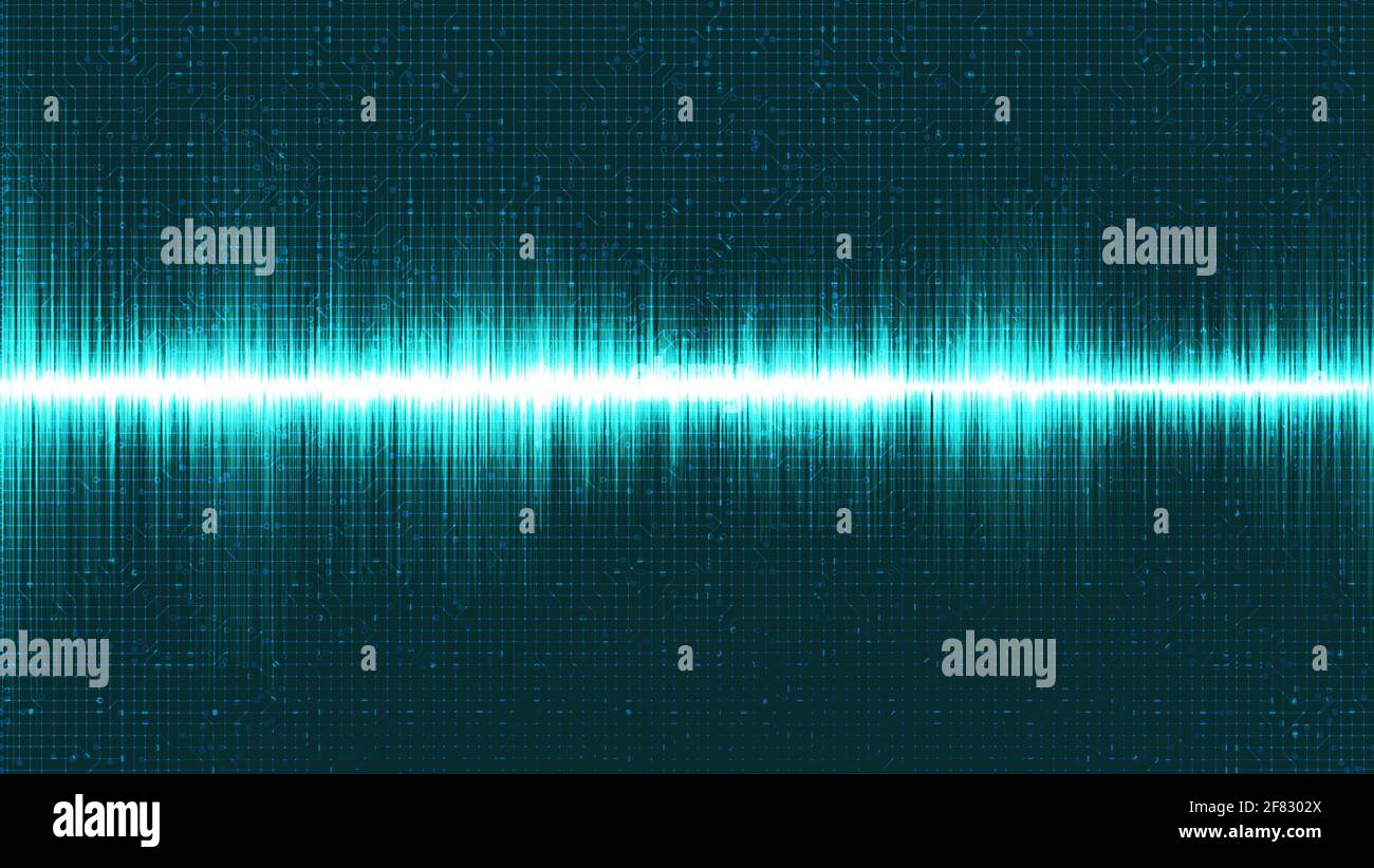 Abstract Blue Digital Sound Wave and earthquake wave concept,design for ...
