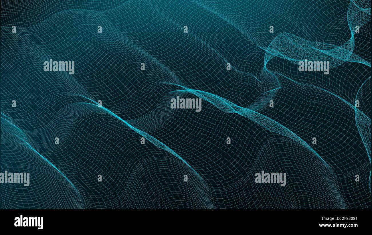 Digital Line on Blue Background,sound wave and earthquake wave diagram ...