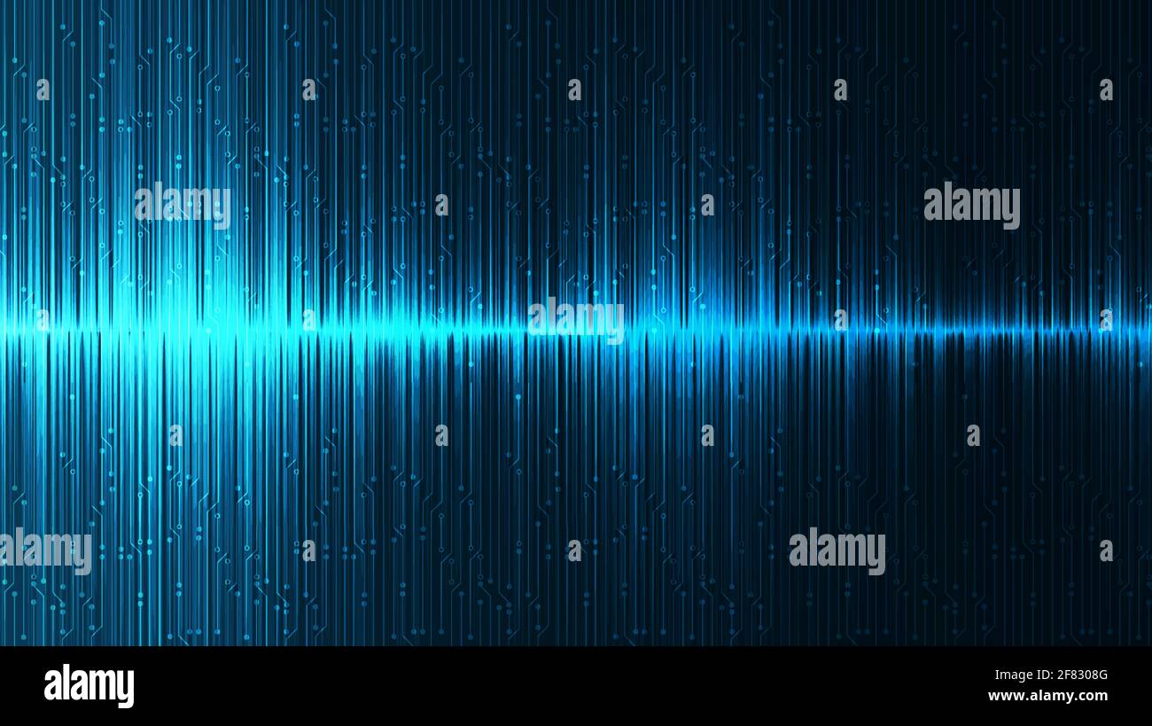 Blue Equalizer Digital Sound Wave Background,technology and earthquake ...