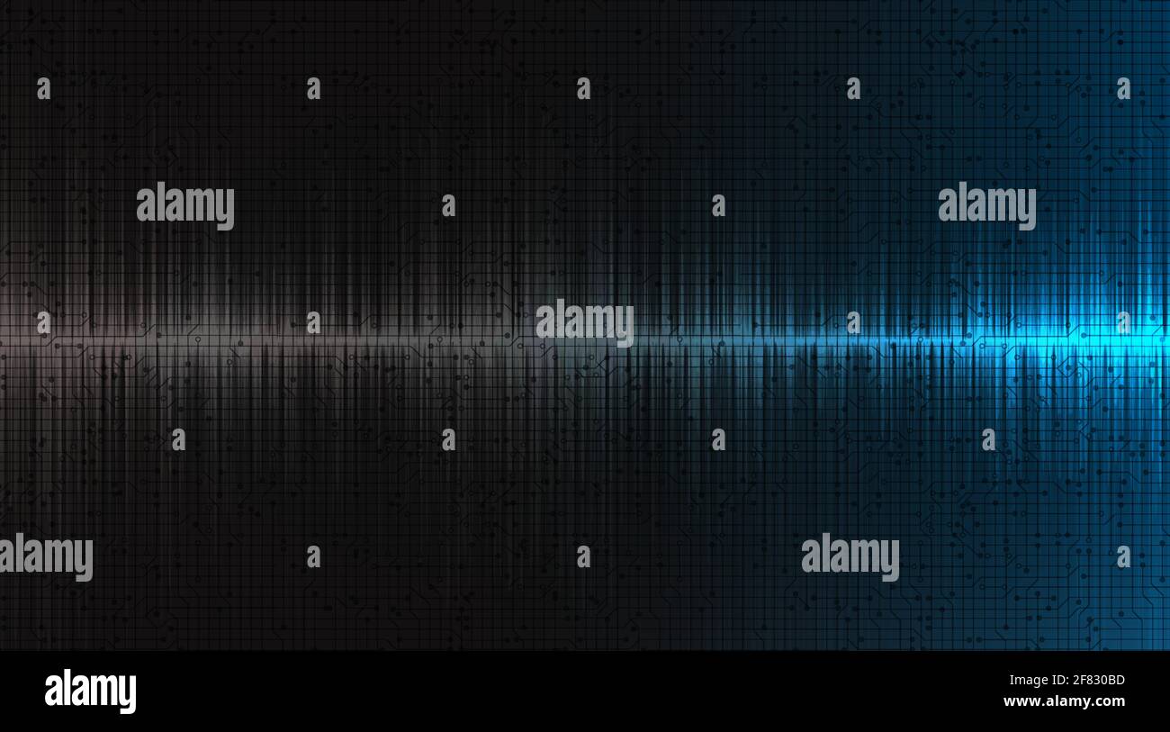 Dark Blue Sound Wave Background,technology and earthquake wave diagram ...