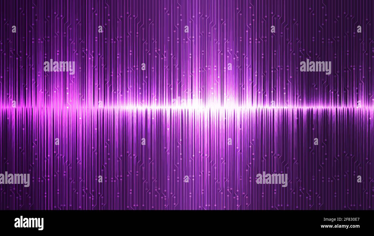 Equalizer Violet Sound Wave Background,technology and earthquake wave ...