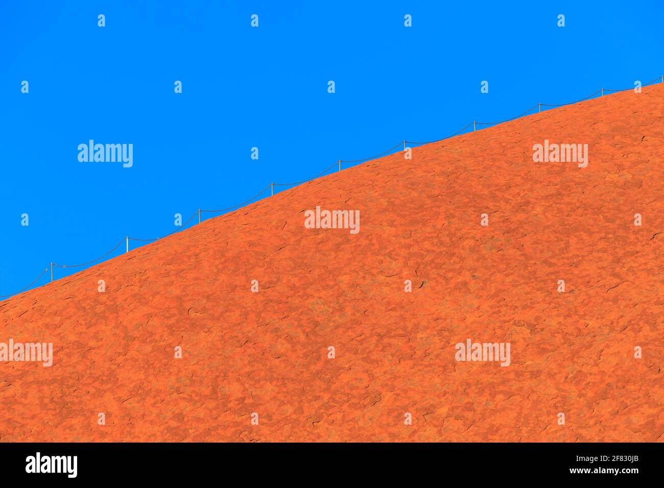Uluru, Northern Territory, Australia - Aug 25, 2019: safety chain, 138 ...