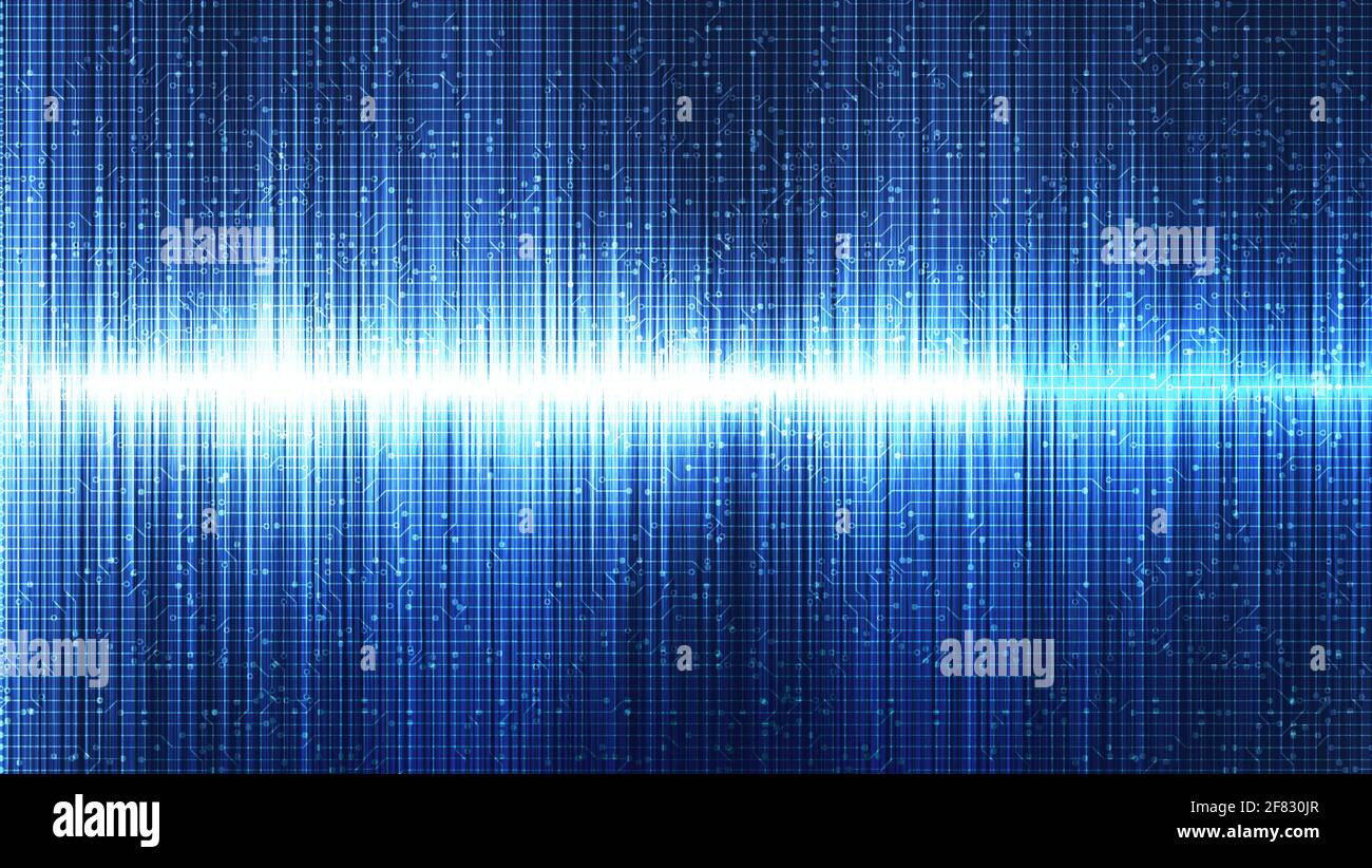 Blue Light Sound wave Background,earthquake wave diagram concept,design ...