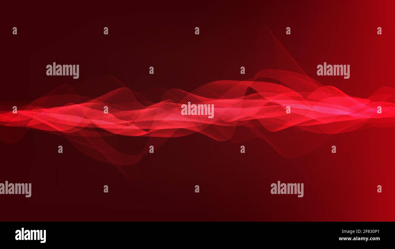 Modern Dark Red Sound Wave Background,technology and earthquake wave ...