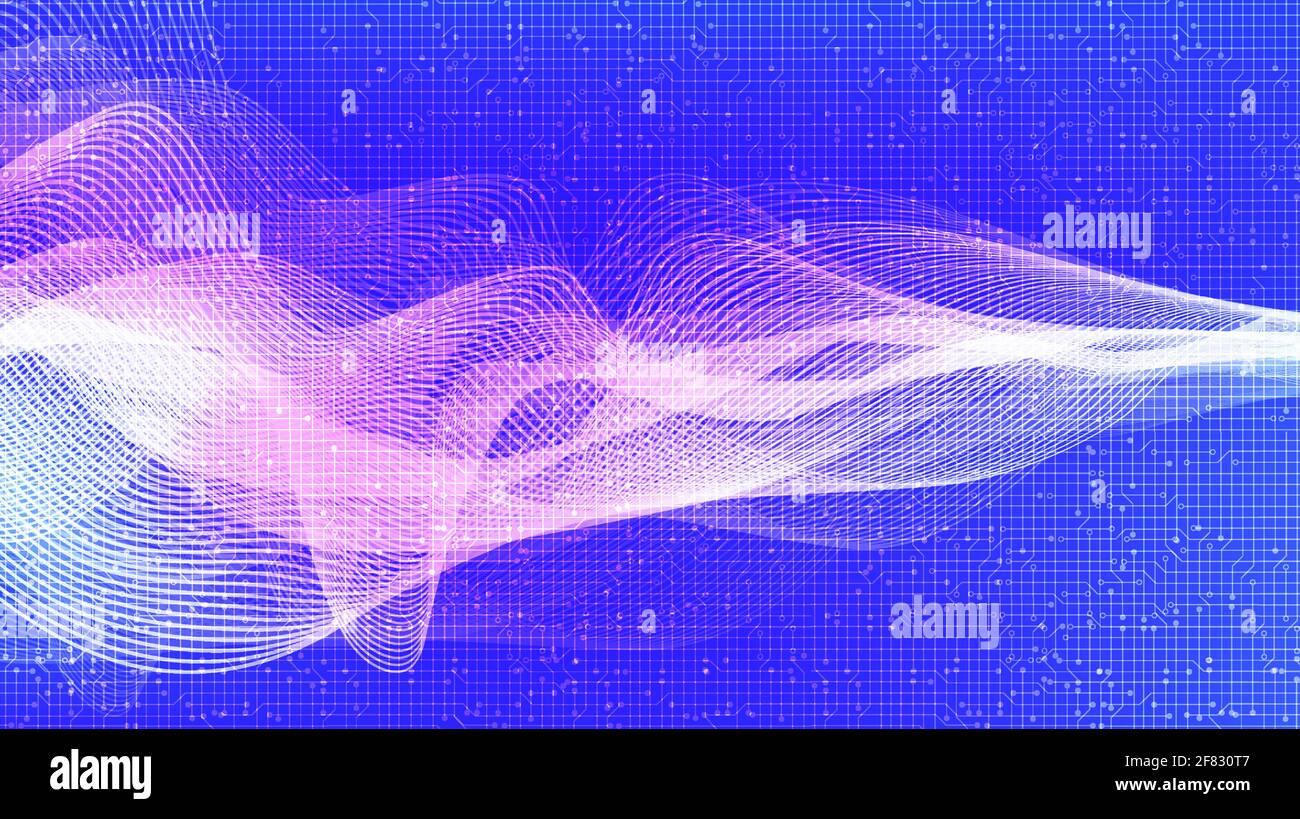 Violet Digital Sound Wave and earthquake wave concept,design for music ...