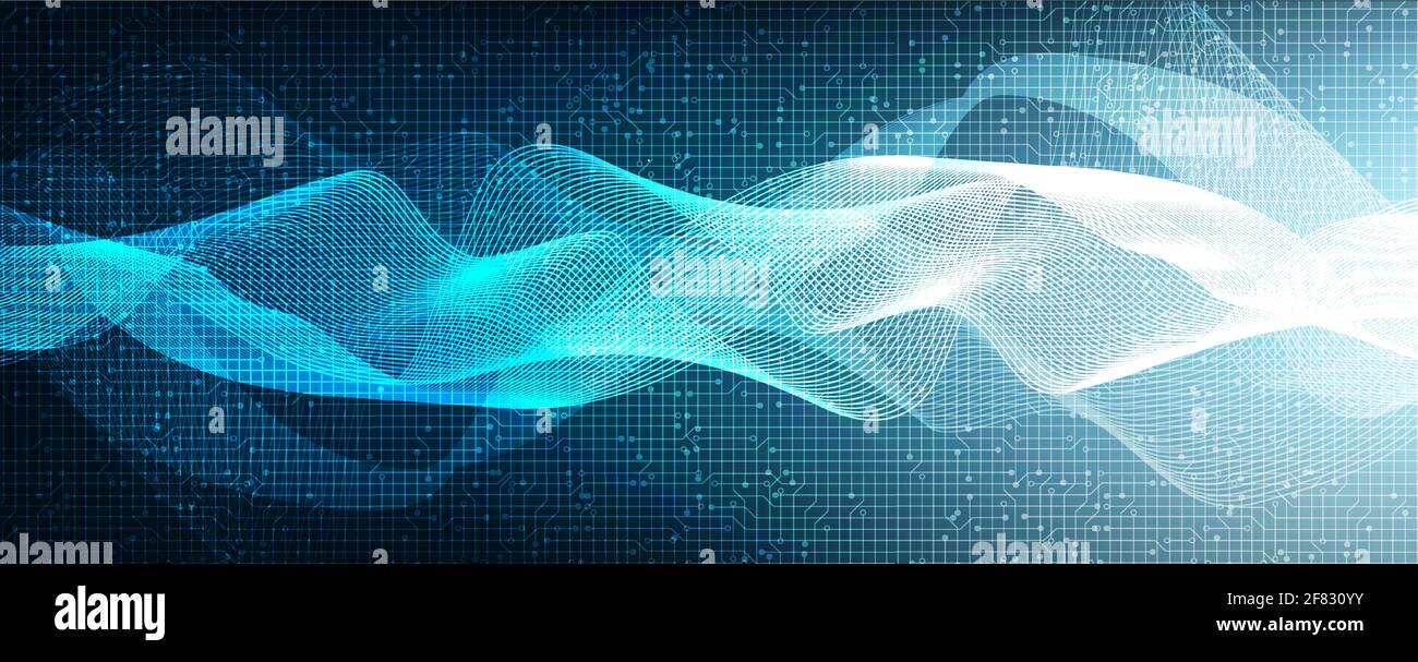 Light Digital Sound Wave and earthquake wave concept,design for music ...