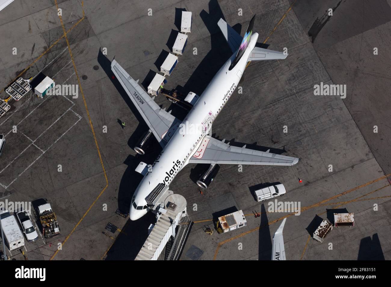 Los Angeles, USA - 20. February 2016: Volaris Airbus A320 at Los ...