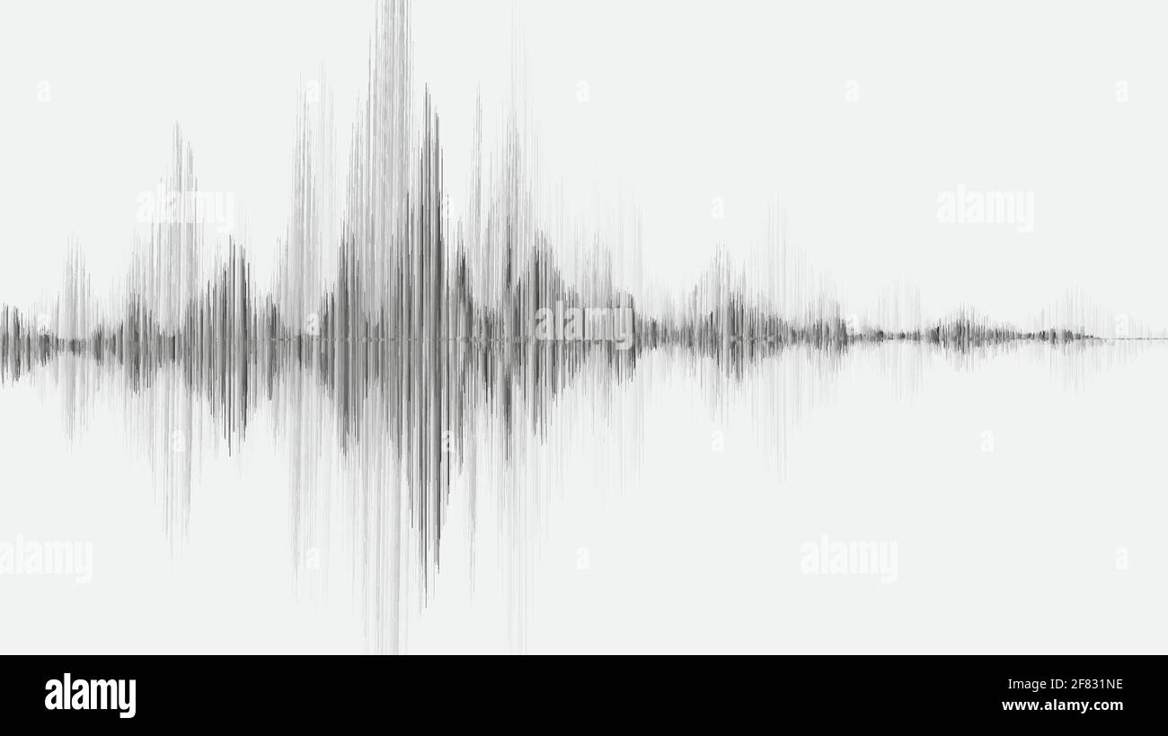 Blur Earthquake Wave on White background,audio wave diagram concept ...