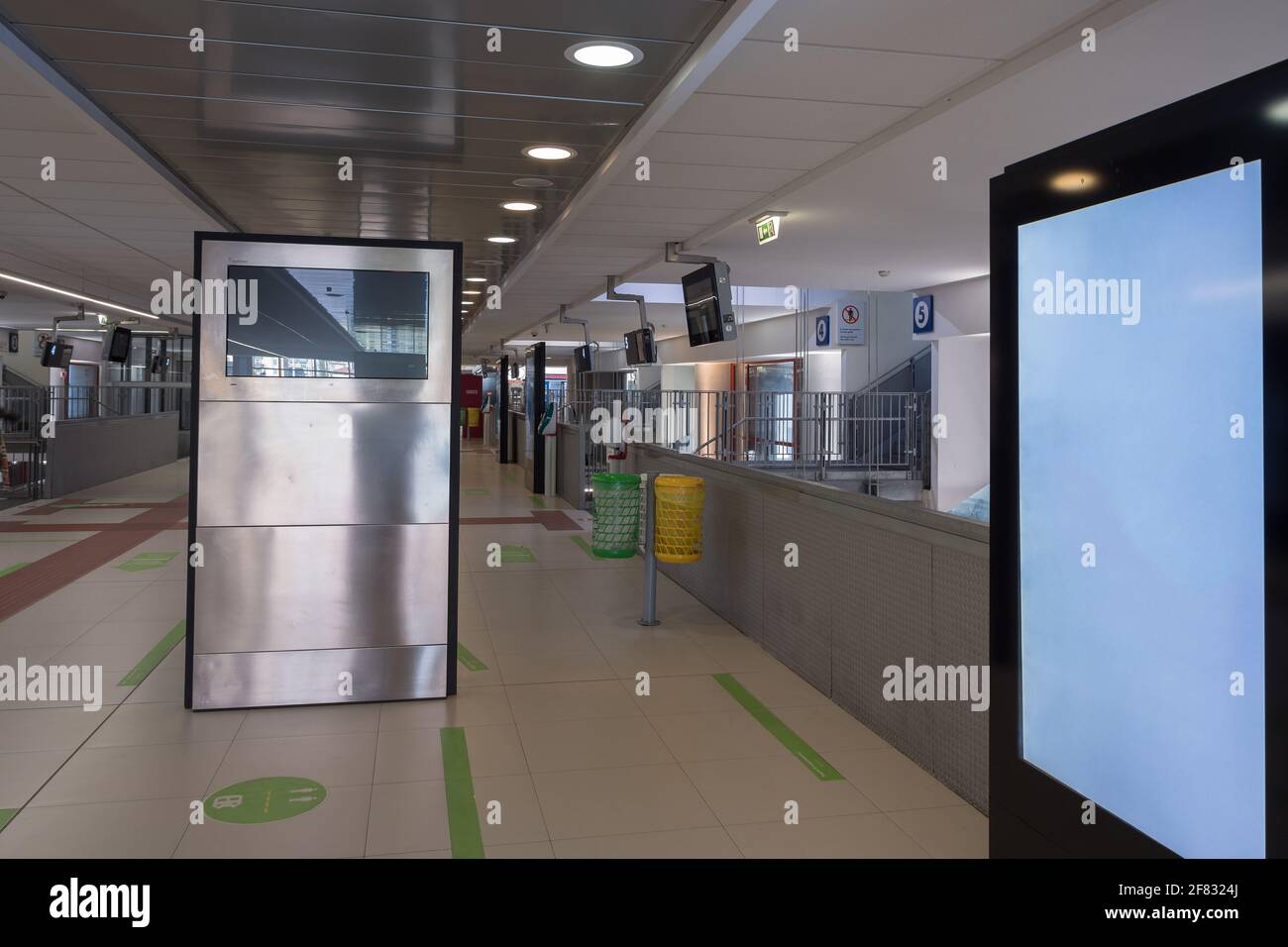 Inside Train Station: Empty Aisle of Parma Public Train Station, Italy ...