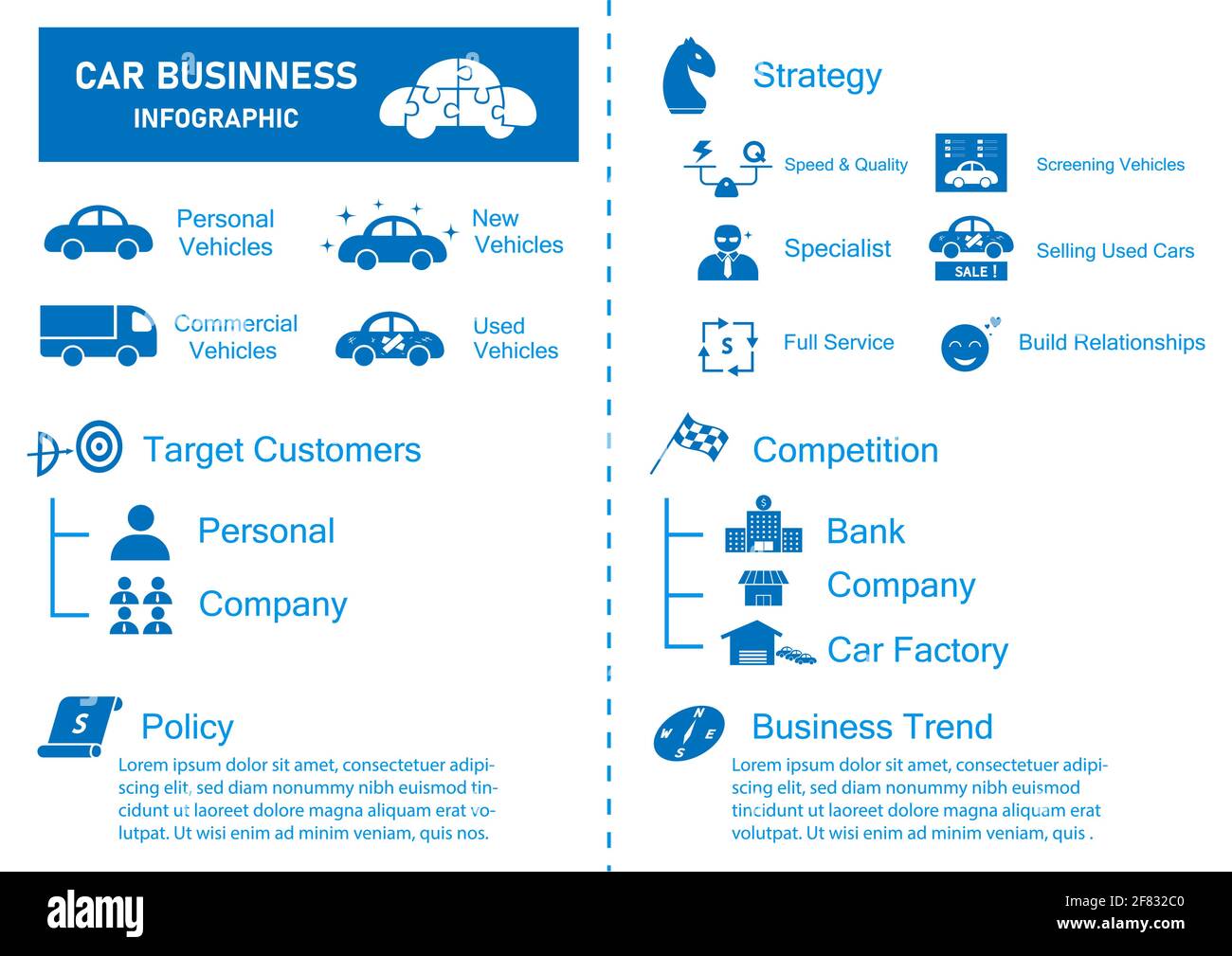 Car Business Infographic for Annual report, vector art Stock Vector ...