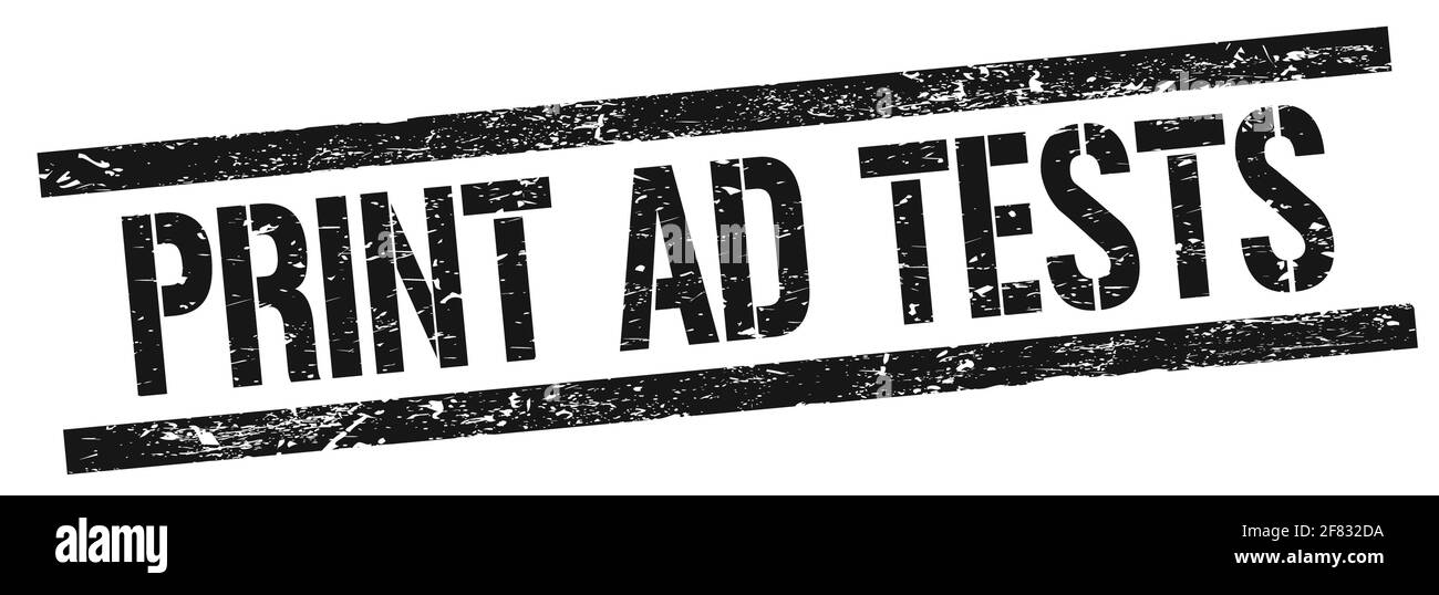 Print ad tests Black and White Stock Photos & Images - Alamy