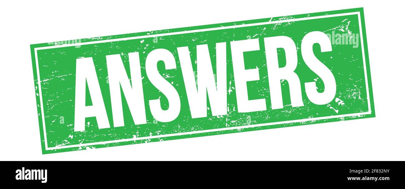 Answers stamp hi-res stock photography and images - Alamy