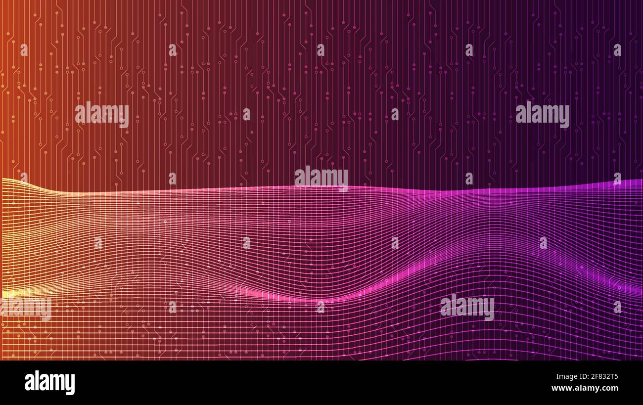 Waving Colorful Digital Sound Wave and earthquake wave concept,design ...