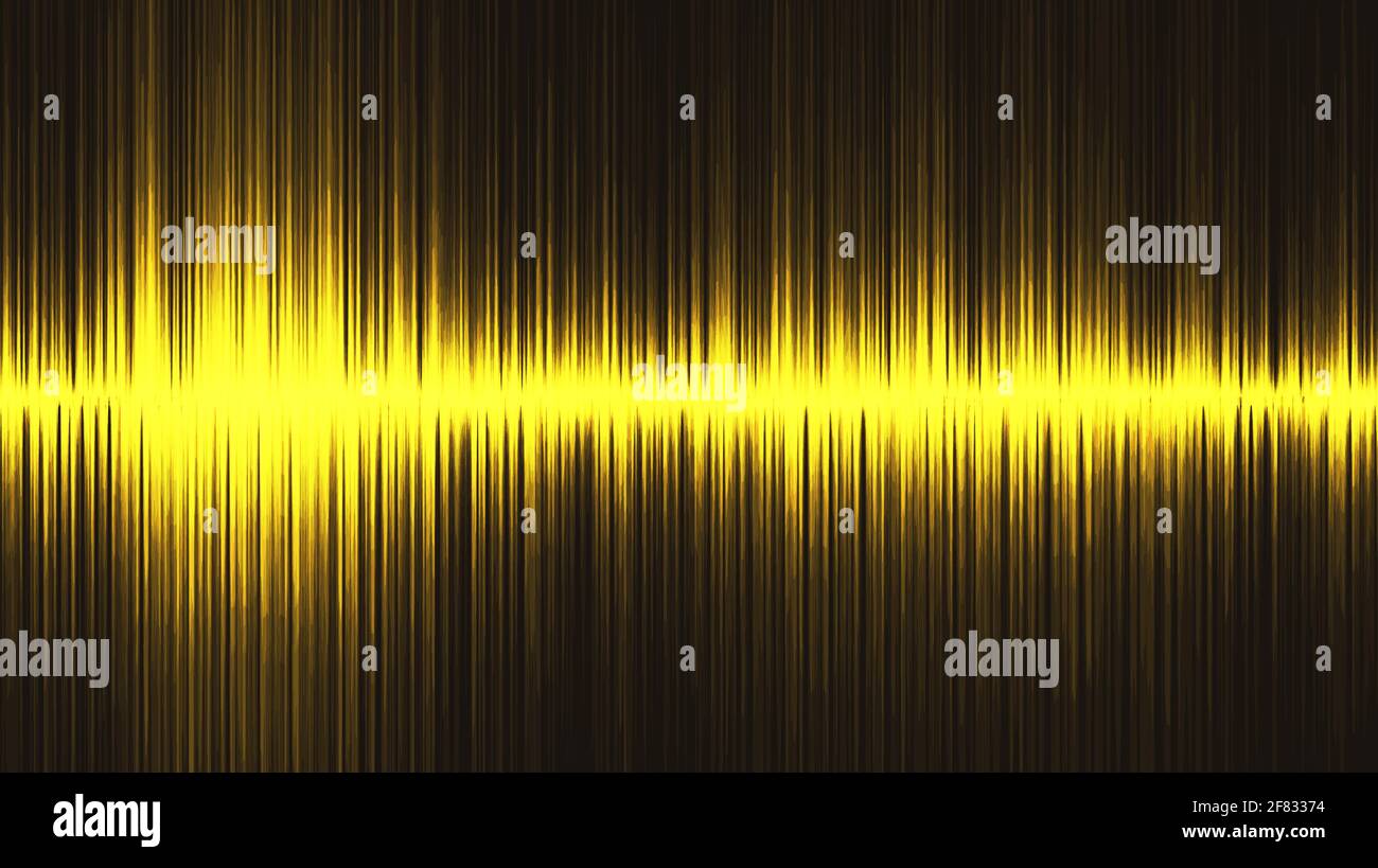 Super Golden Sound Wave Background,technology and earthquake wave ...