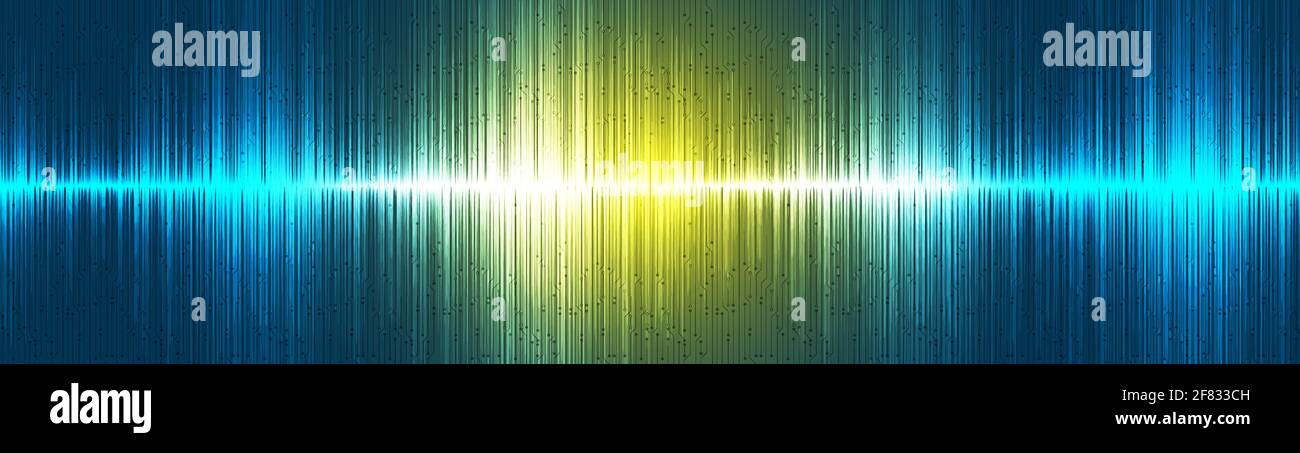 Panorama Digital Sound wave Background,technology and earthquake wave ...