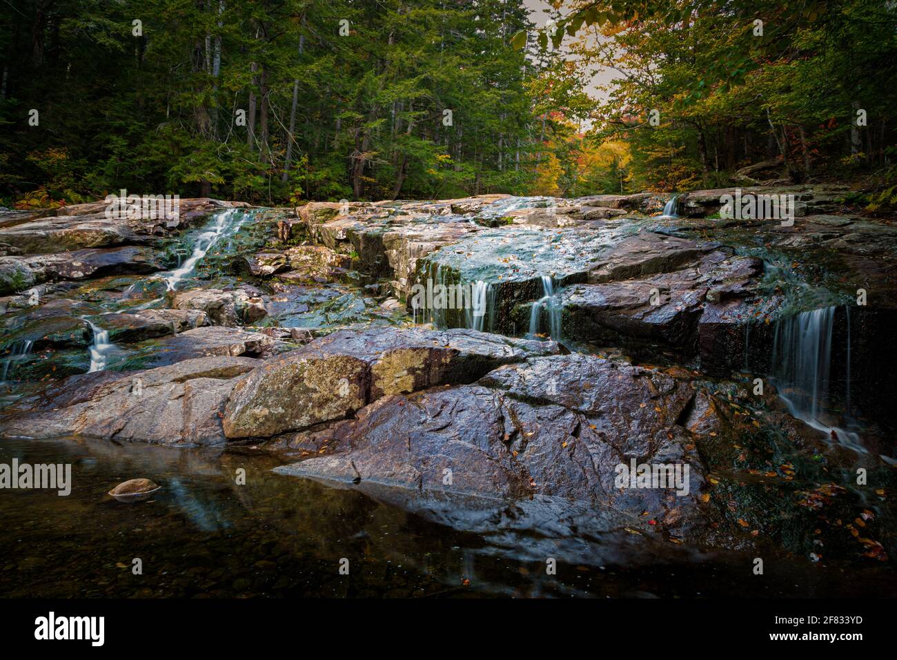 Waterfalls of New Hampshire in Fall Season Stock Photo - Alamy