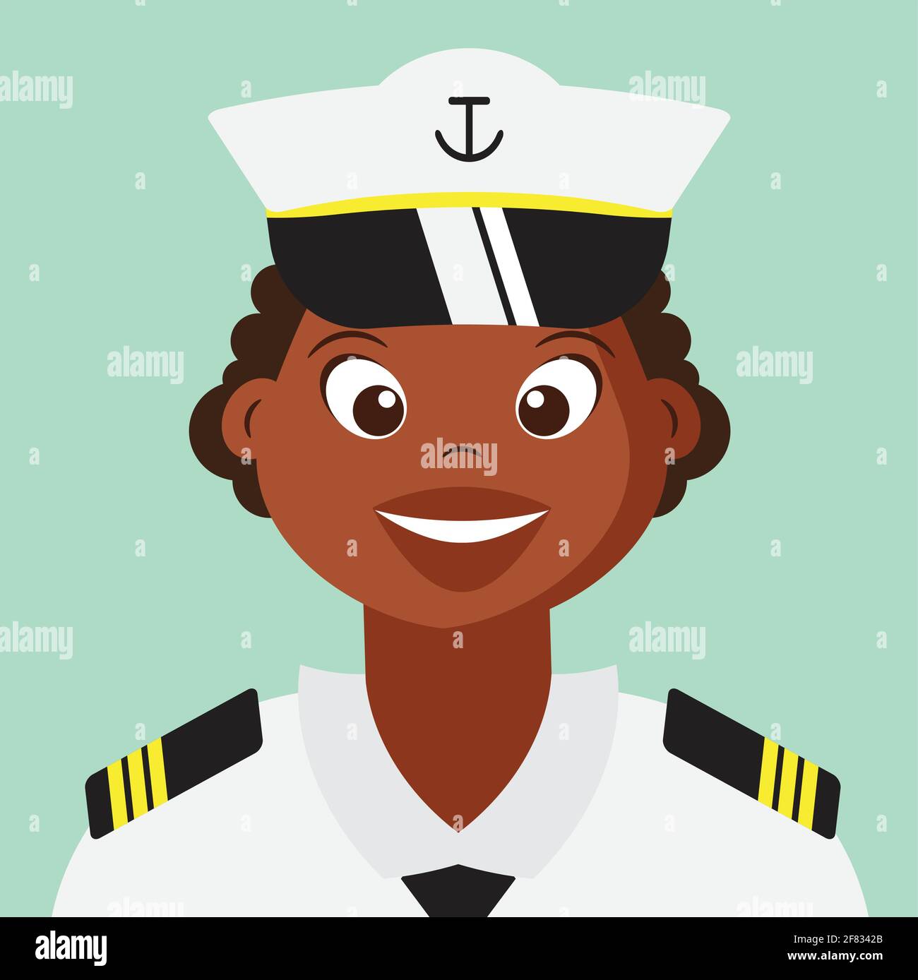 African american smiling navy military Stock Vector Images - Alamy