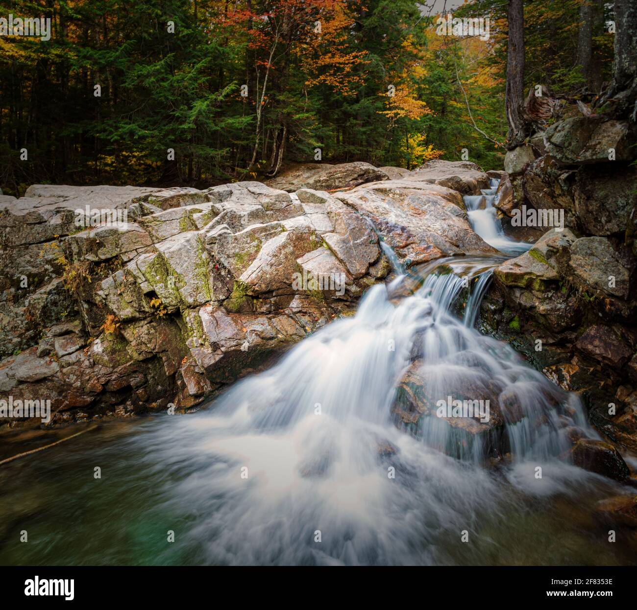 Waterfalls of New Hampshire in Fall Season Stock Photo - Alamy