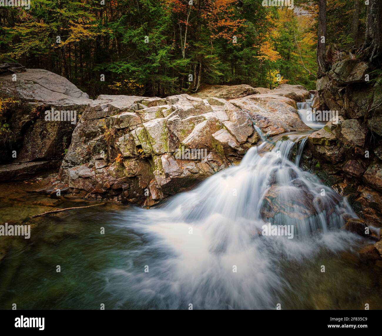 Waterfalls of New Hampshire in Fall Season Stock Photo - Alamy