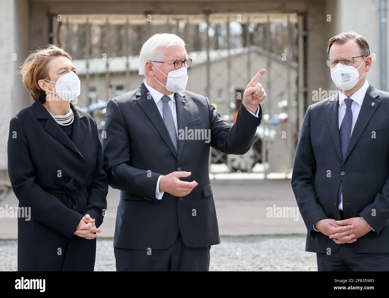 11 April 2021, Thuringia, Weimar: Federal President Frank-Walter ...