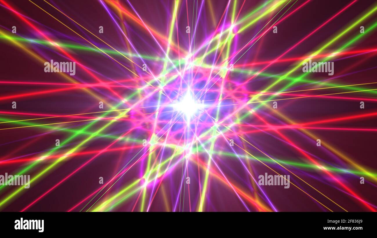 Glowing atom structure with light laser ring Stock Photo - Alamy