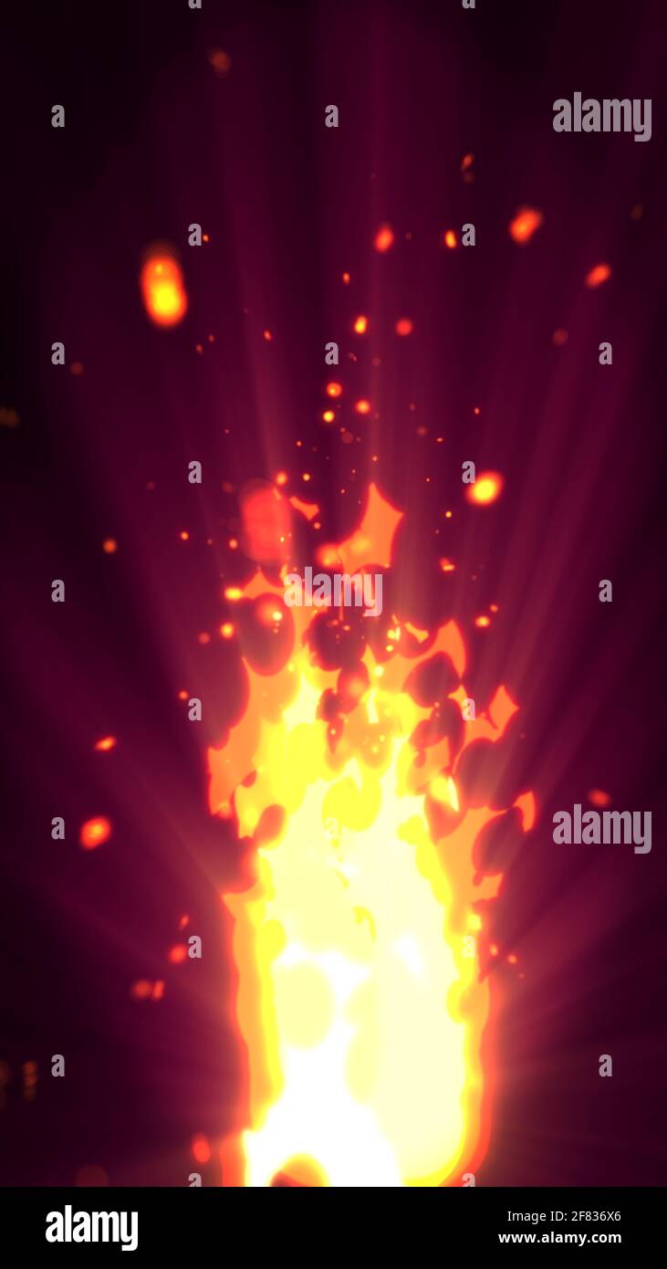 yellow Fire flame isolated on background illustration Stock Photo - Alamy