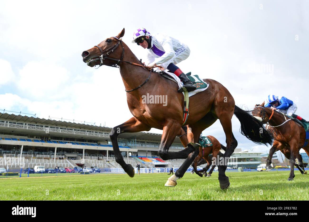 Kevin Manning riding Poetic Flare on their way to winning the ...