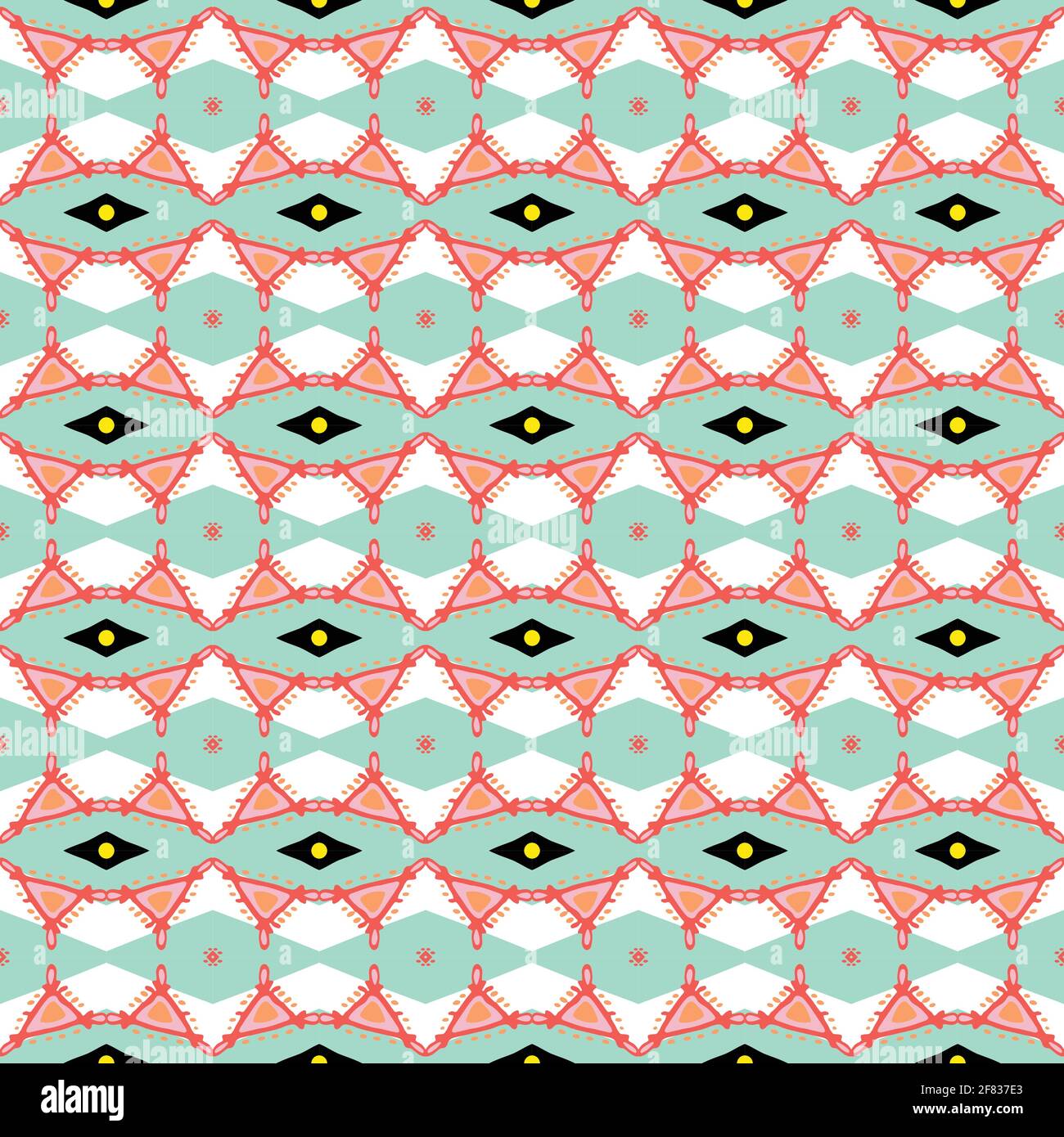 Coral And Mint Pattern